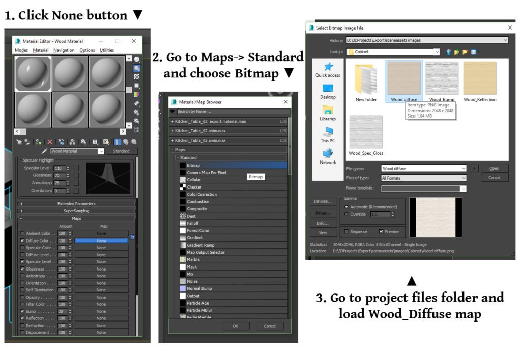 Creating Standard Wood Material | Tutorial 3dsMax